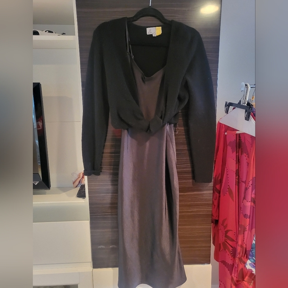 dh NEW YORK | Dresses | Dh New York Black And Gray Midi Dress | Poshmark